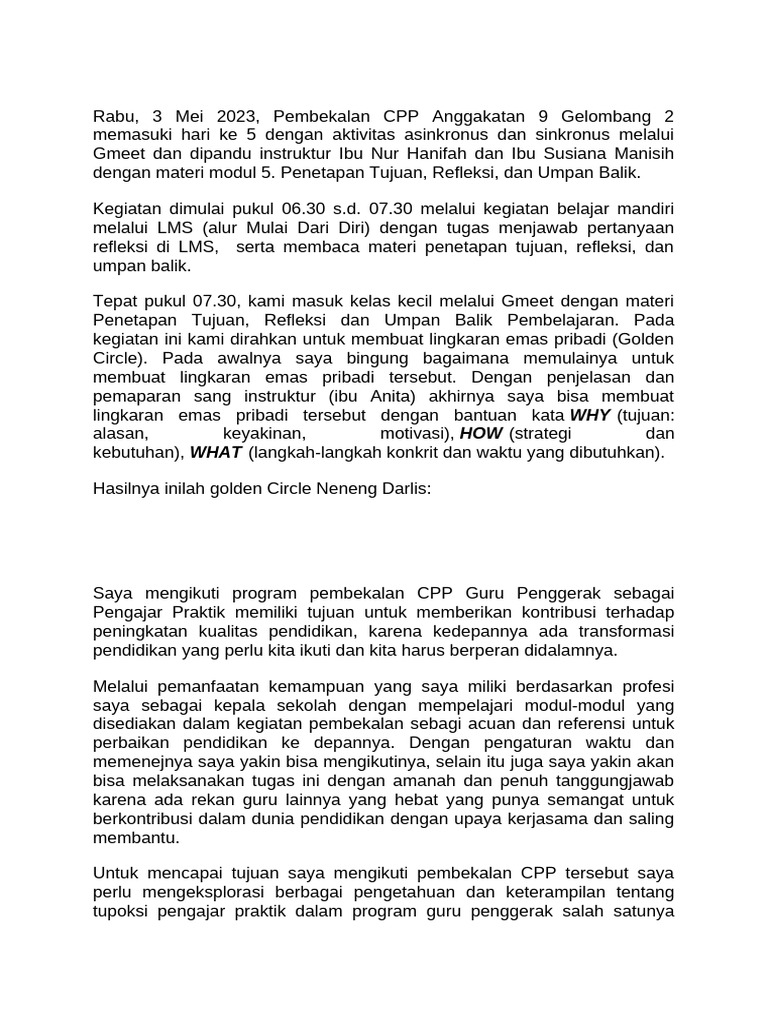 Pembekalan CPP: Tujuan & Refleksi | PDF | Career & Growth | Self-Improvement