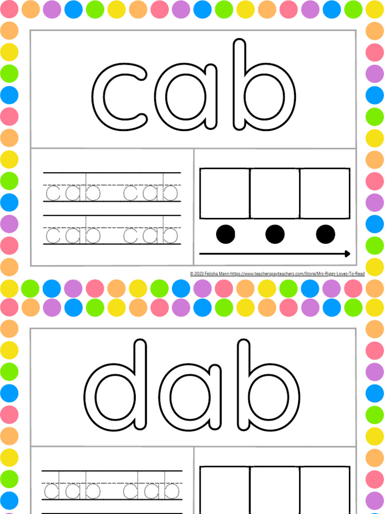 Short Vowel A CVC Word Mats | PDF