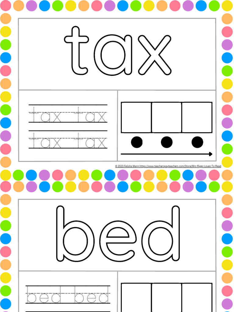Short Vowel e CVC Word Mats | PDF