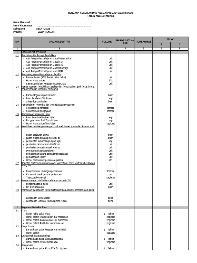 Contoh Rkam | PDF