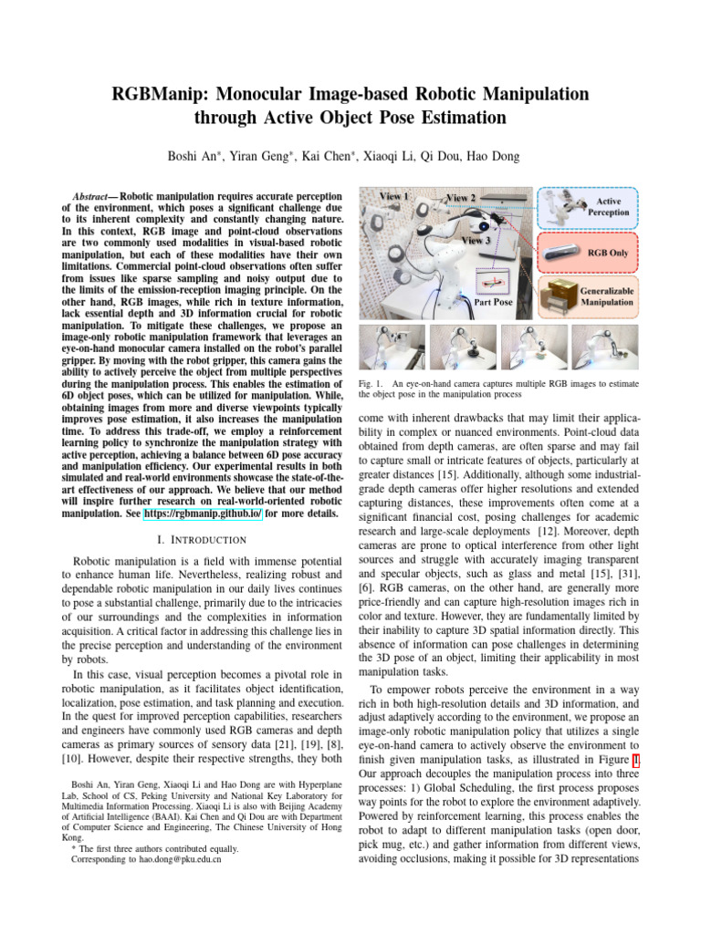 An 等 2024 Rgbmanip Monocular Image Based Robotic Manipulation