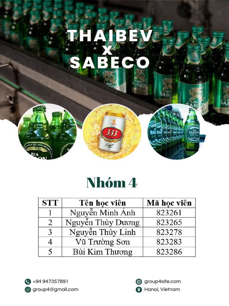 Nhóm 4 - Thương Vụ Thaibev X Sabeco | PDF