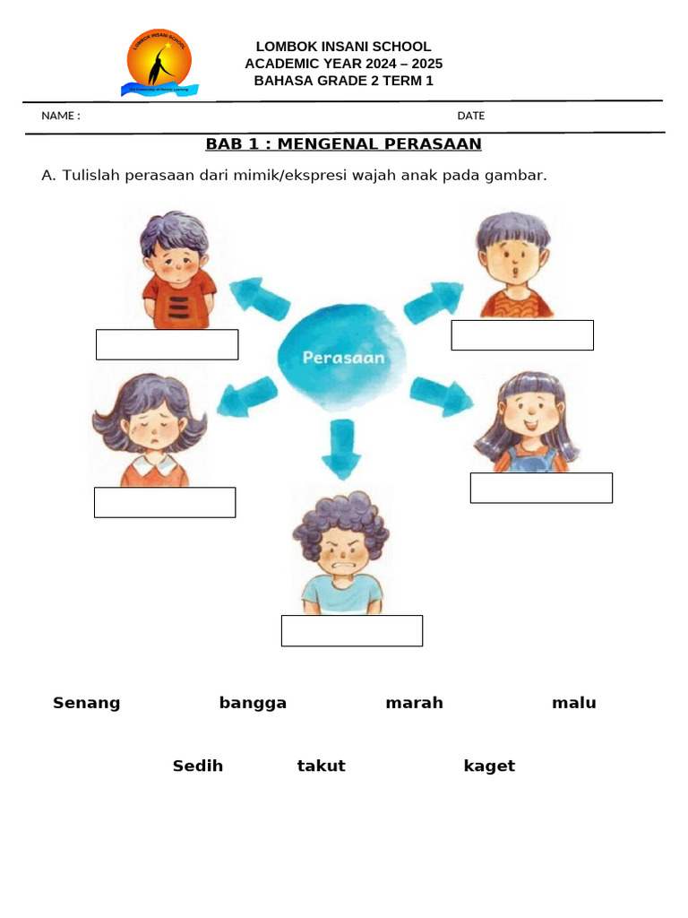 BAB 1 - 1 LKPD MENGENAL PERASAAN 1 | PDF