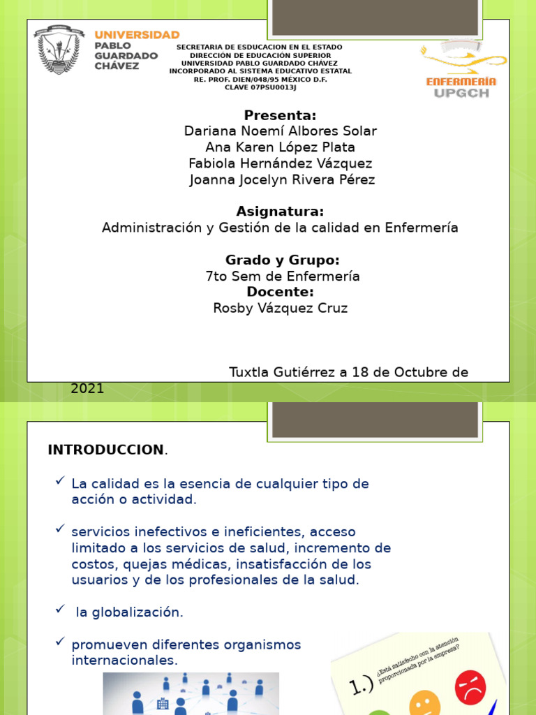 Sistema de Salud y La Calidad en Mexico Eq. 1 | PDF