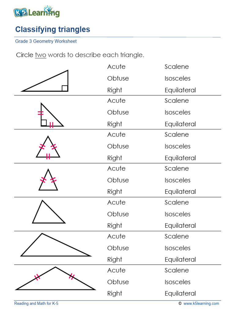 Grade 3 Geometry Classify Triangles | PDF