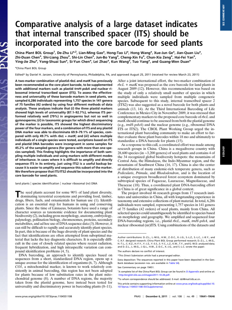 CPBG ITS and ITS2 Have Good Discrimination Power | PDF