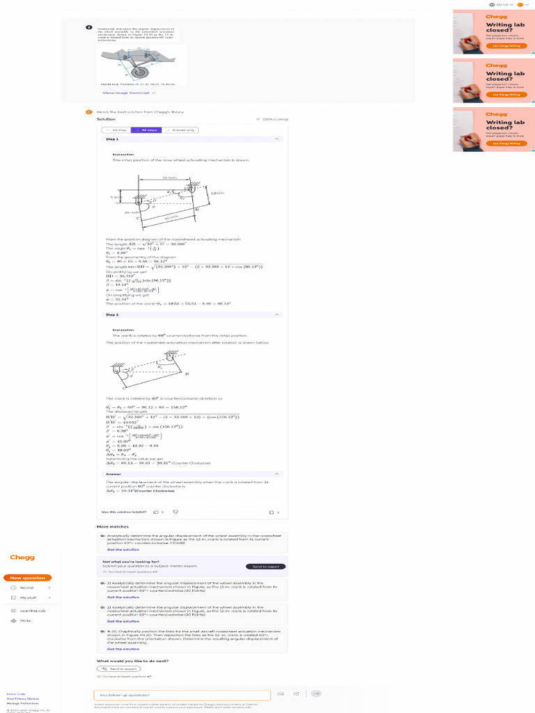 Screencapture Chegg Homework Help Questions and Answers Analytically ...