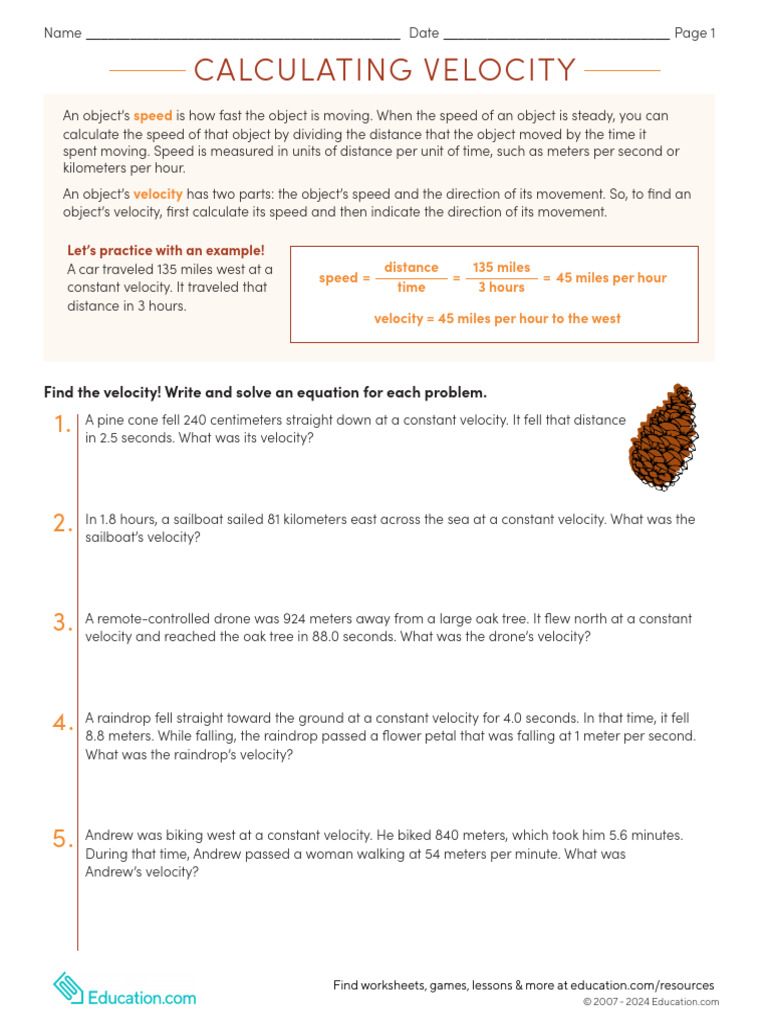 Calculating Velocity | PDF