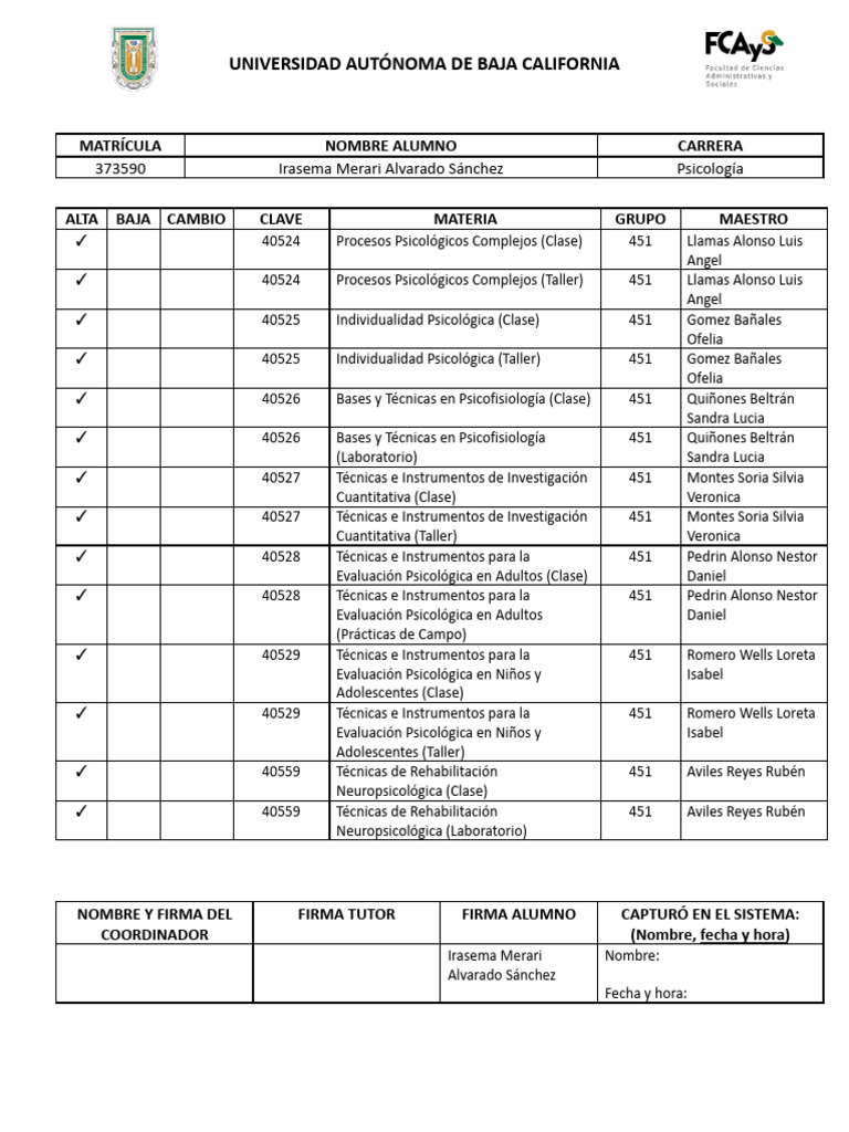 Ajustes Alvarado Irasema | PDF