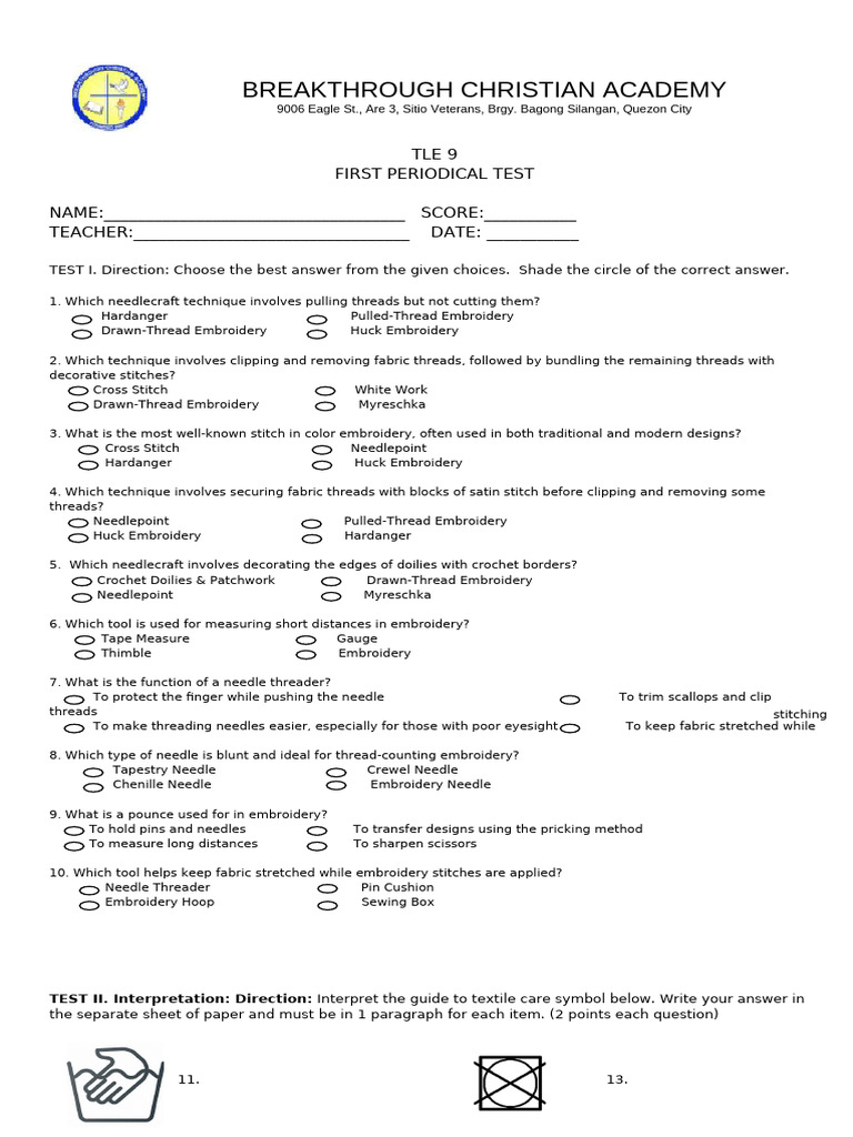 TLE 9 First Periodical | PDF