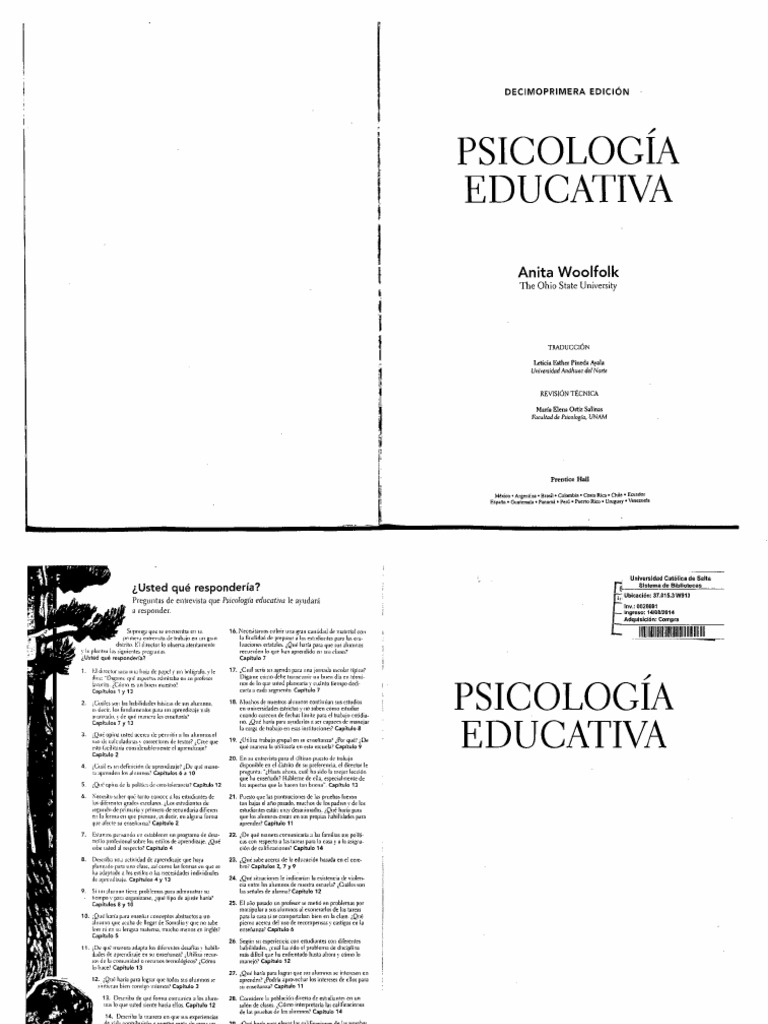 Woolfolk Anita Psicología Educativa Parte I Pdf