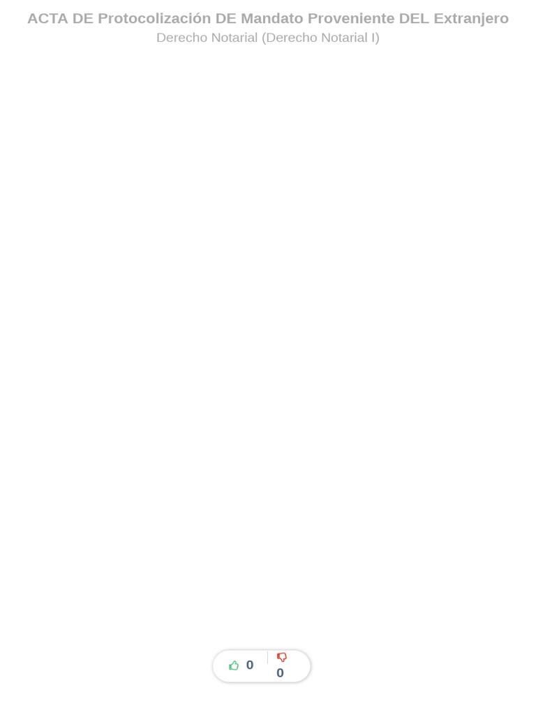 Acta de Protocolizacion de Mandato Proveniente Del Extranjero - Compress | PDF
