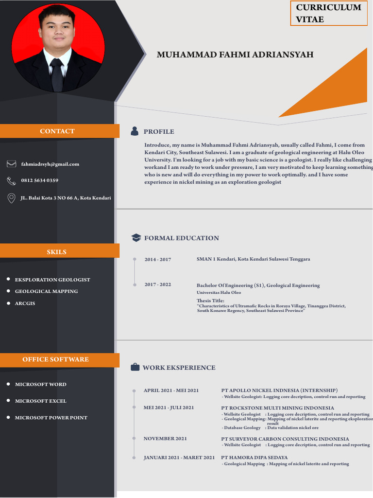 CV Muh Fahmi Adriansyah | PDF