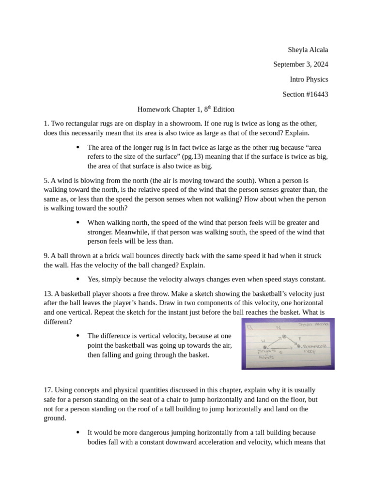 Homework Chapter 1 | PDF