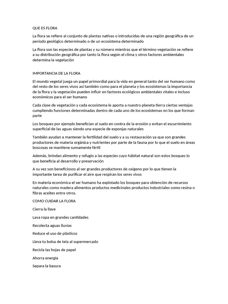 QUE ES FLORA | PDF