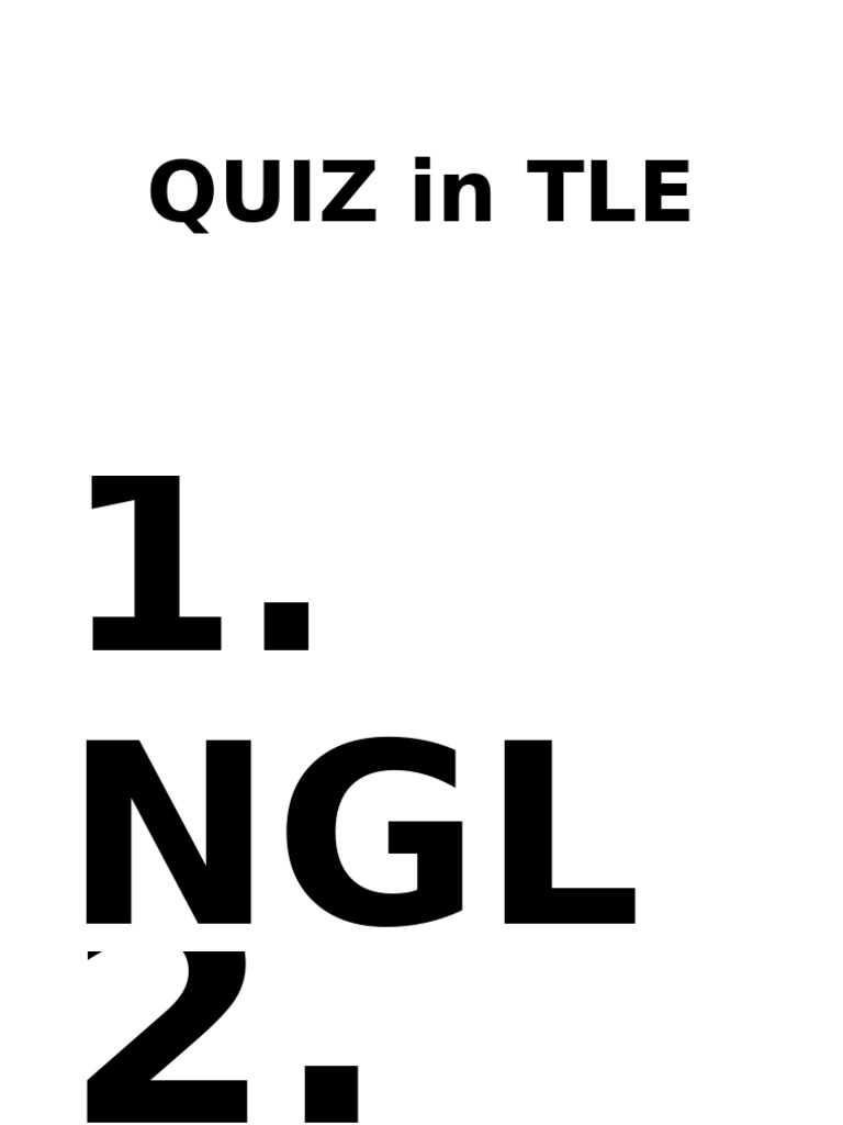 QUIZ in TLE | PDF