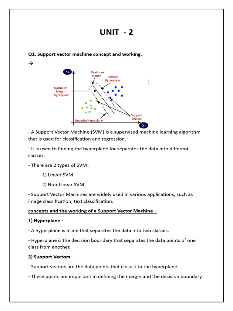 ML (Unit - 2 and 3) | PDF