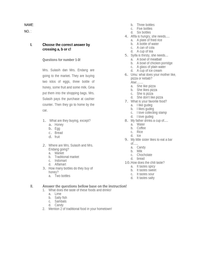 Mid Term Grade 5 | PDF