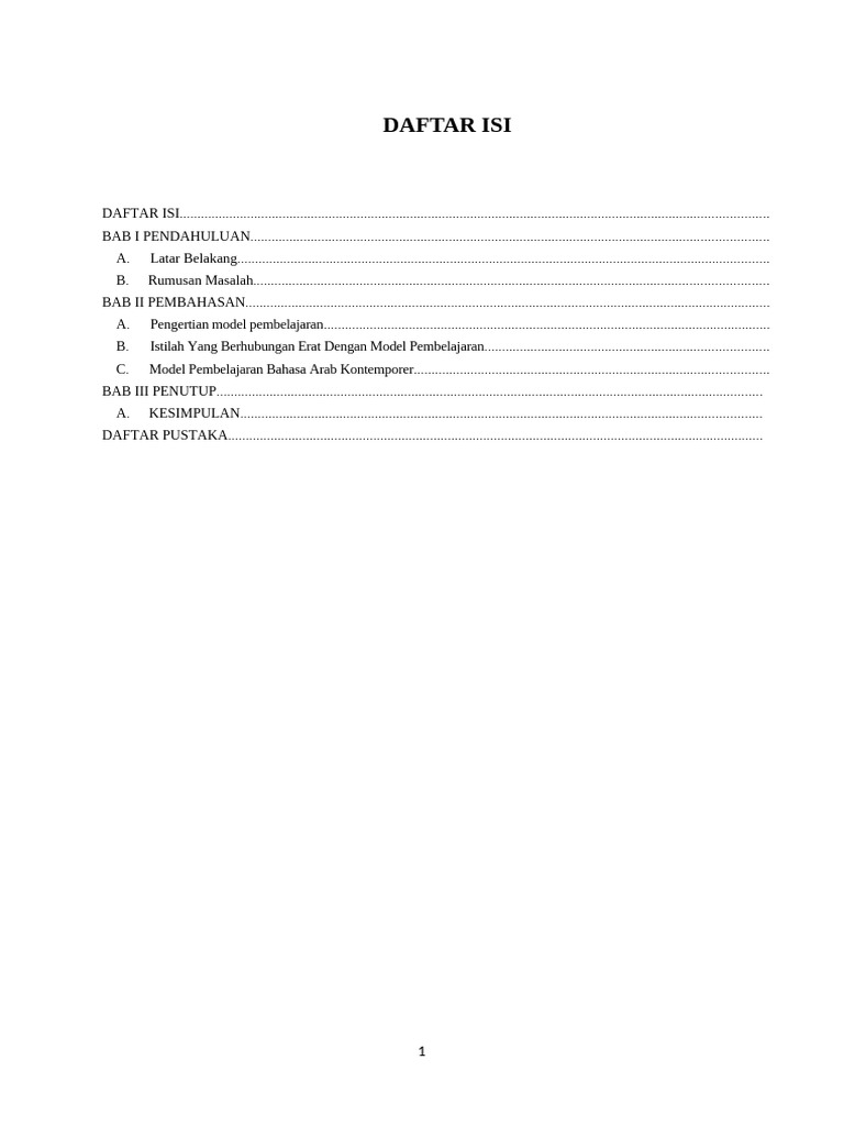 Daftar Isi | PDF