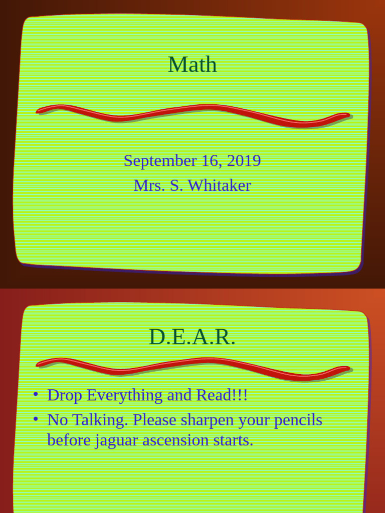 Math Lesson 9.16.2019 | PDF