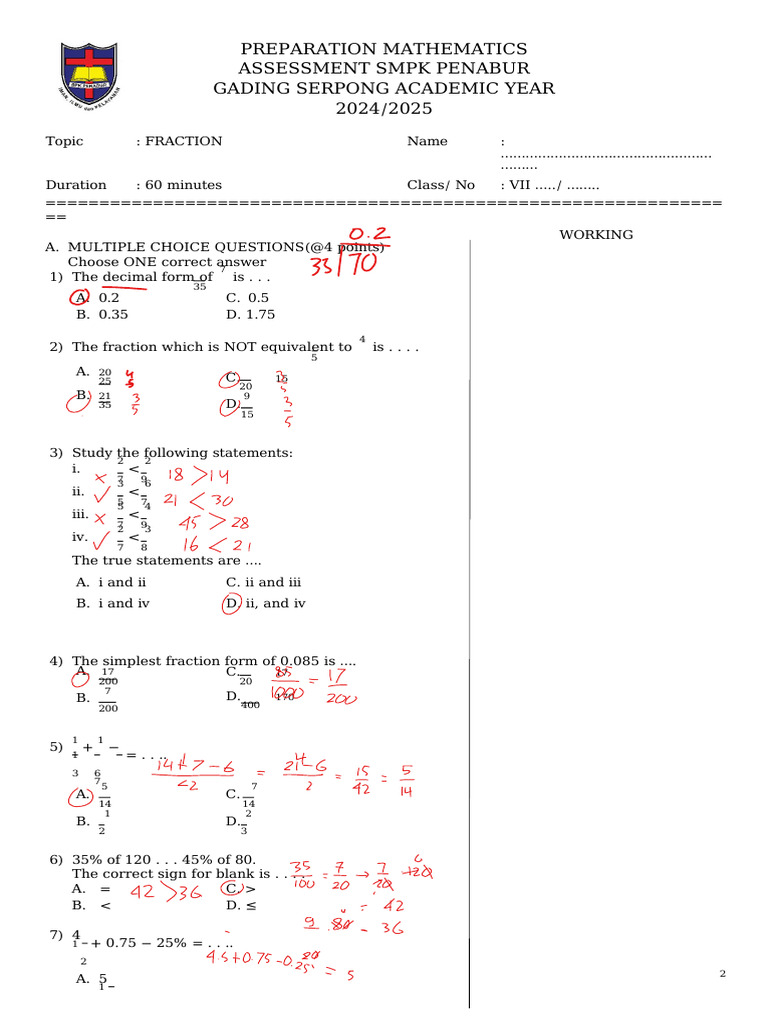 Preparation ASB Fraction ANSWER - 240925 - 161453 | PDF