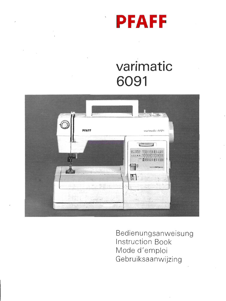 Pfaff 6091 Instruction Book multi language | PDF