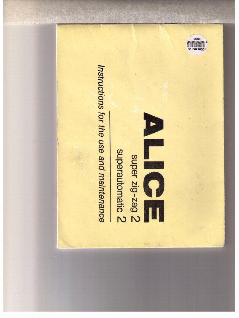 Necchi 545 Alice Superautomatic 2 Manual en | PDF