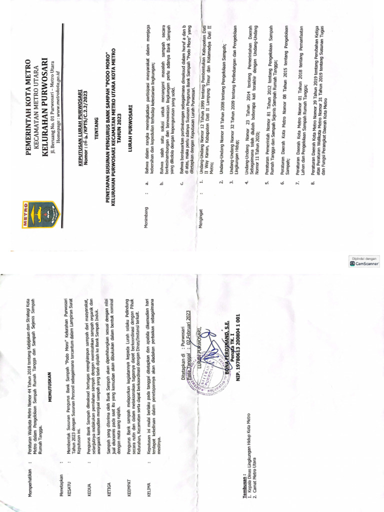 Bsu Podo Moro Purwosari | PDF