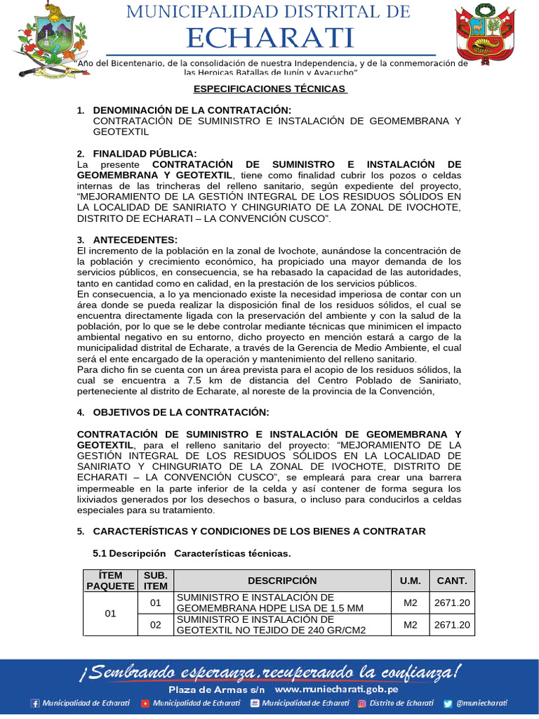 TDR Geomembrana 2024. | PDF