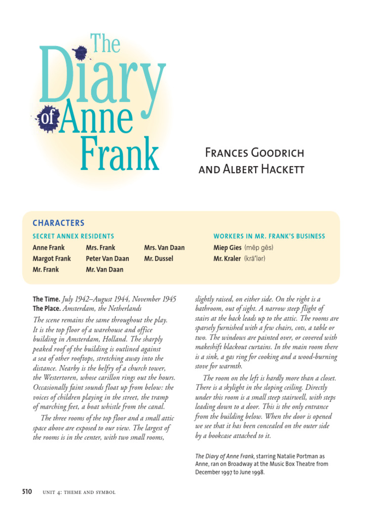 The Diary of Anne Frank Full Text STUDENT | PDF