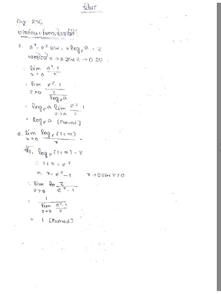 Class 12 Math Limit (Answer) | PDF