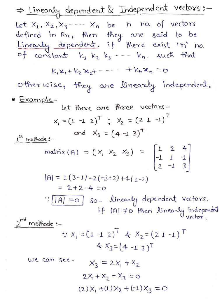 Lecture 12 _ Algebra of matrices classroom notes | PDF