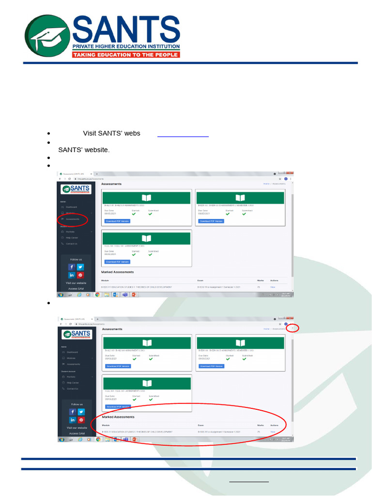 Guide On How To View Your Assignment Results 5 May 2021 | PDF