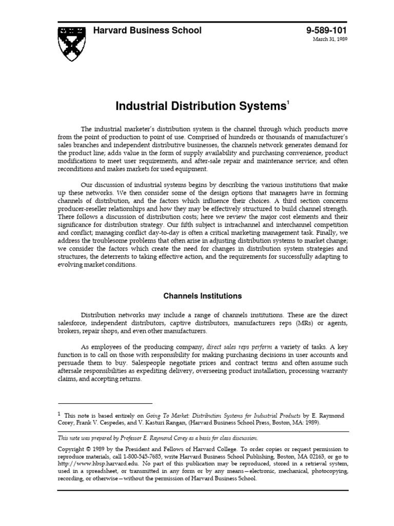 Industrial Distribution Systems | PDF