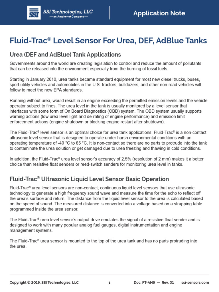 Fluid Trac Urea Def Adblue FT An6 | PDF