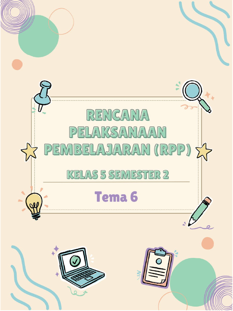 RPP Tema 6-9 Kelas 5 Kurtilas | PDF