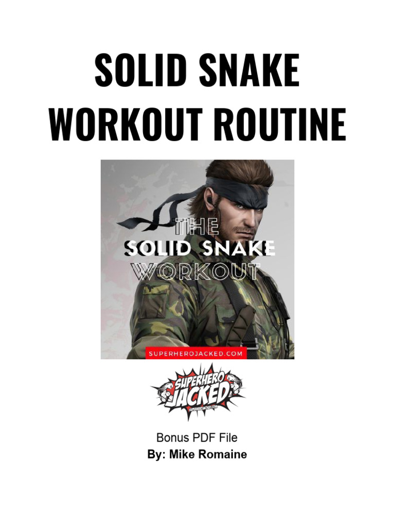 Solid Snake Workout PDF | PDF