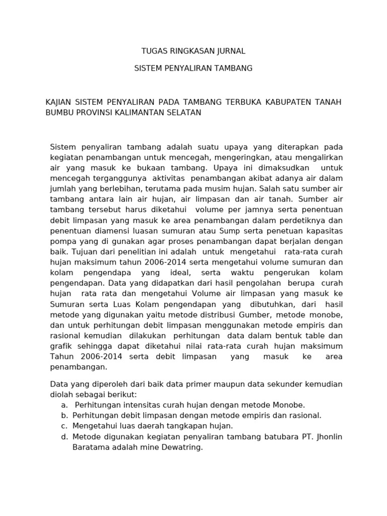 Tugas Ringkasan Jurnal | PDF