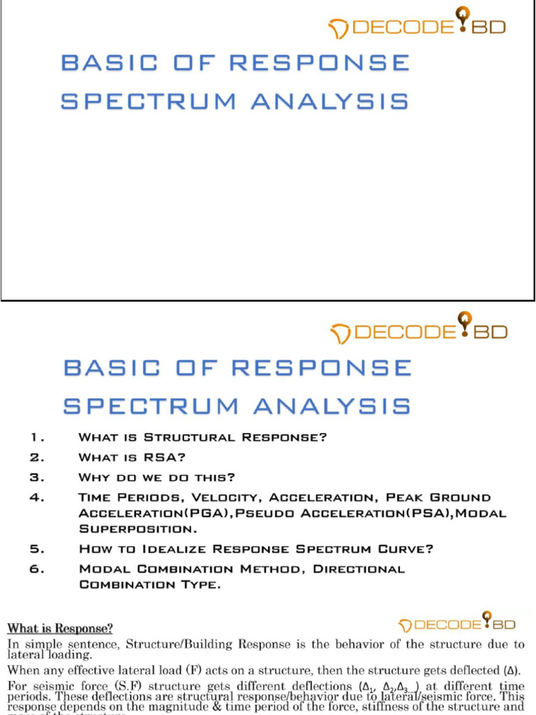 RESPOSNE SPECTRUM ANALYSIS DECODE BD | PDF