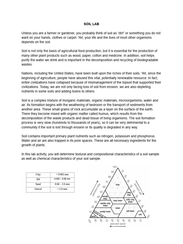 APES Soil Lab | PDF