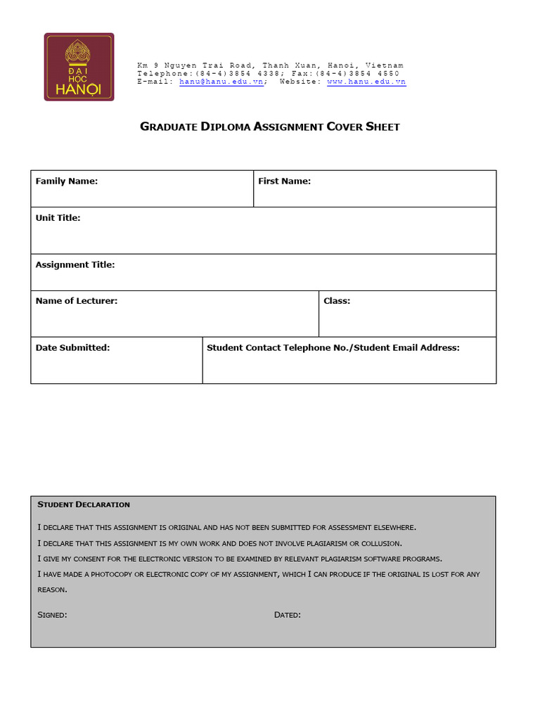 ASM Cover Sheet | PDF
