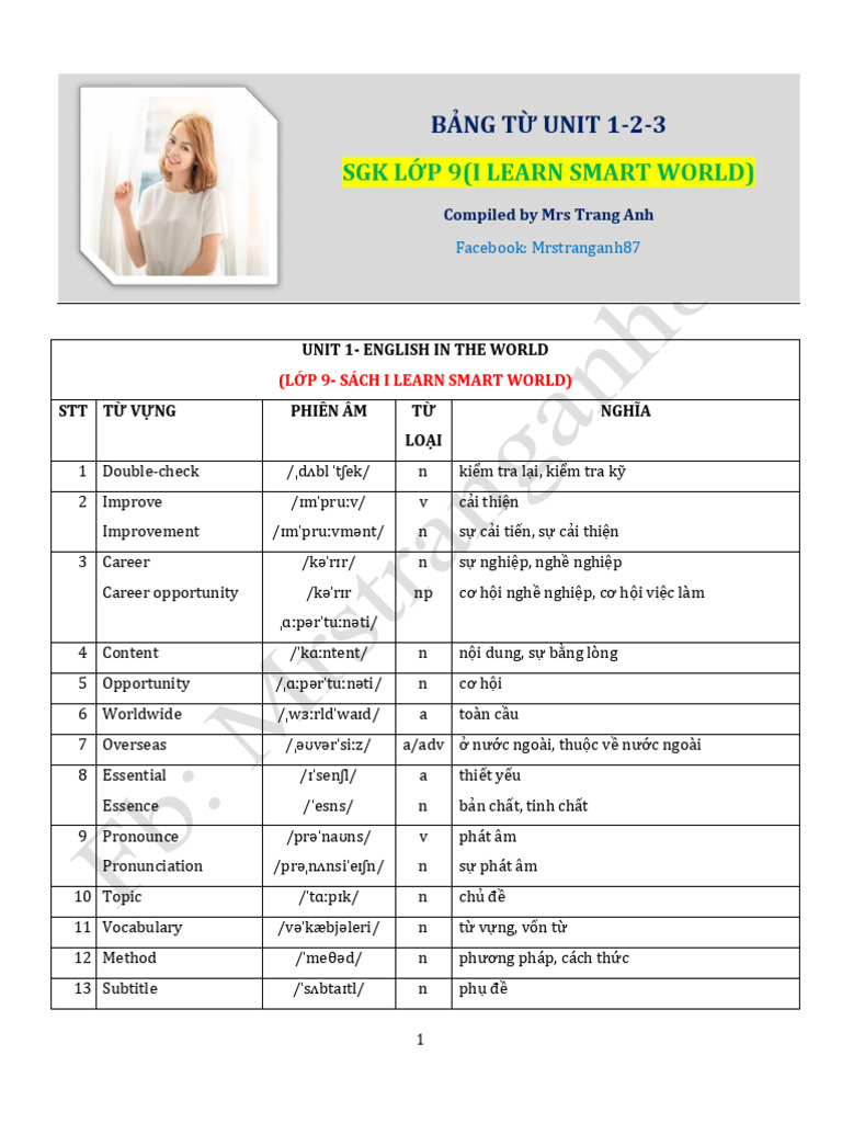 B NG T U1-3 L P 9 (I Learn Smart World) | PDF