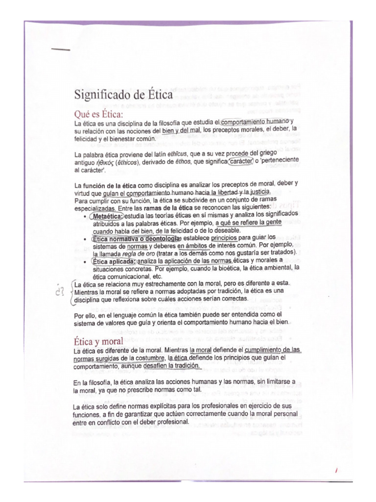 Significado de Ética | PDF