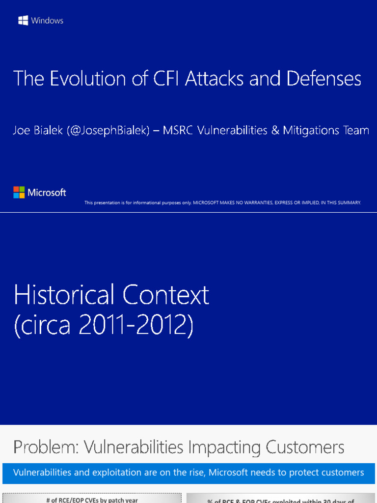 The Evolution of CFI Attacks and Defenses | PDF