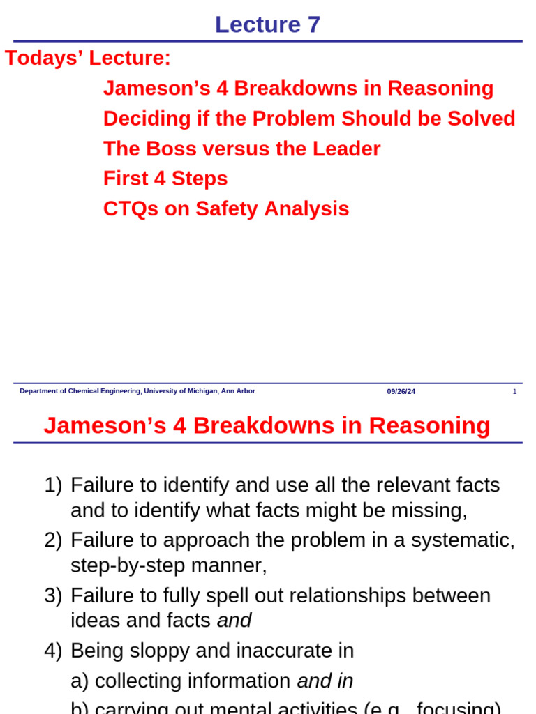 Lec 7 First Steps | PDF