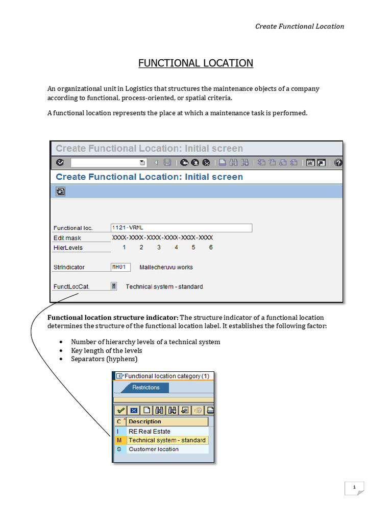 1Functional location | PDF
