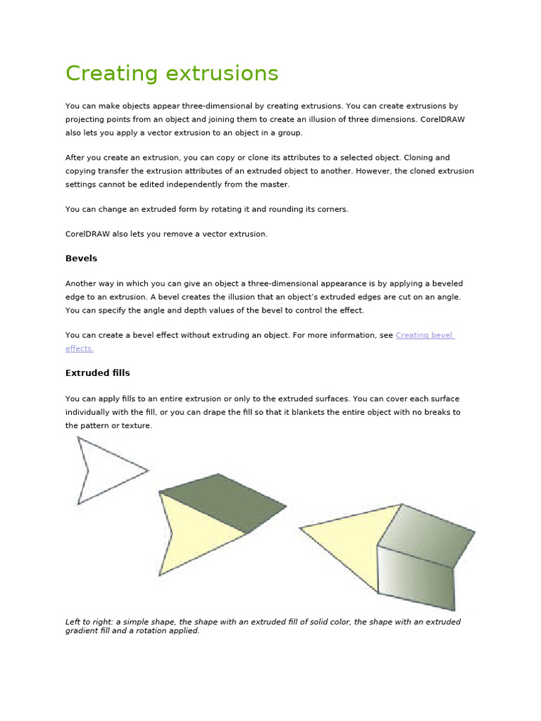 Extrusions in CorelDraw | PDF