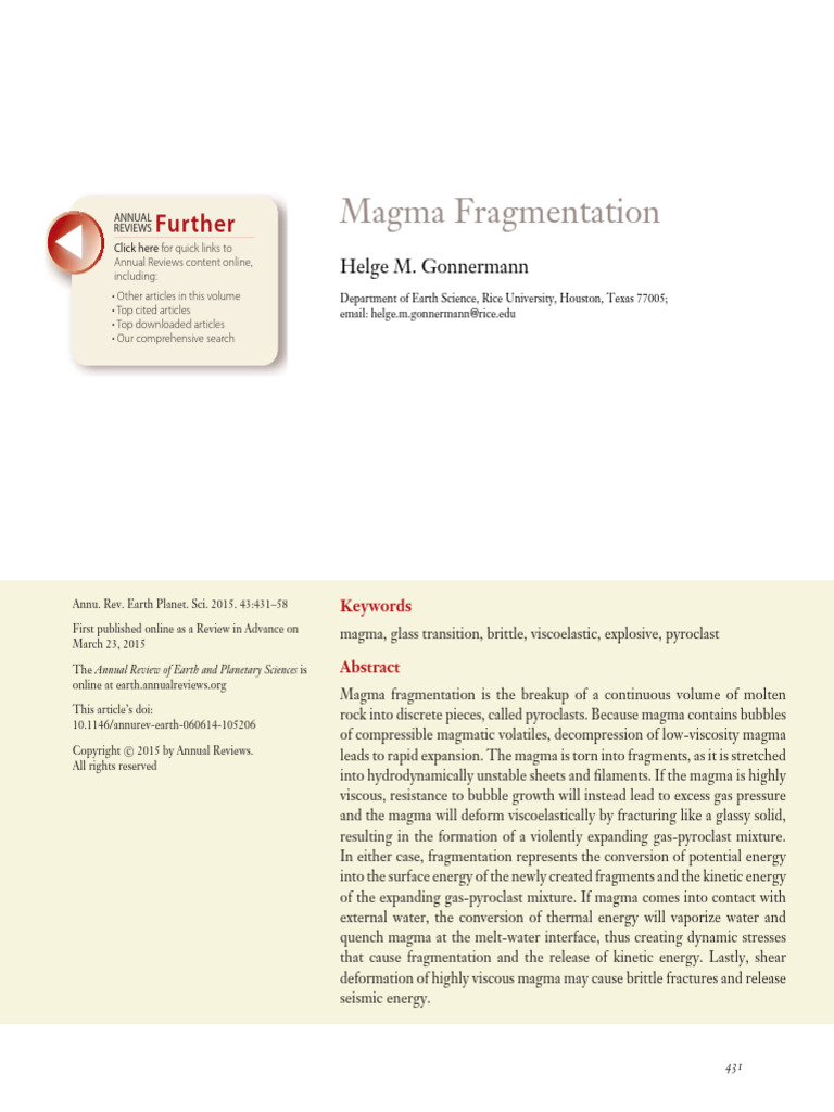 Gonnermann 2015 Magma Fragm | PDF