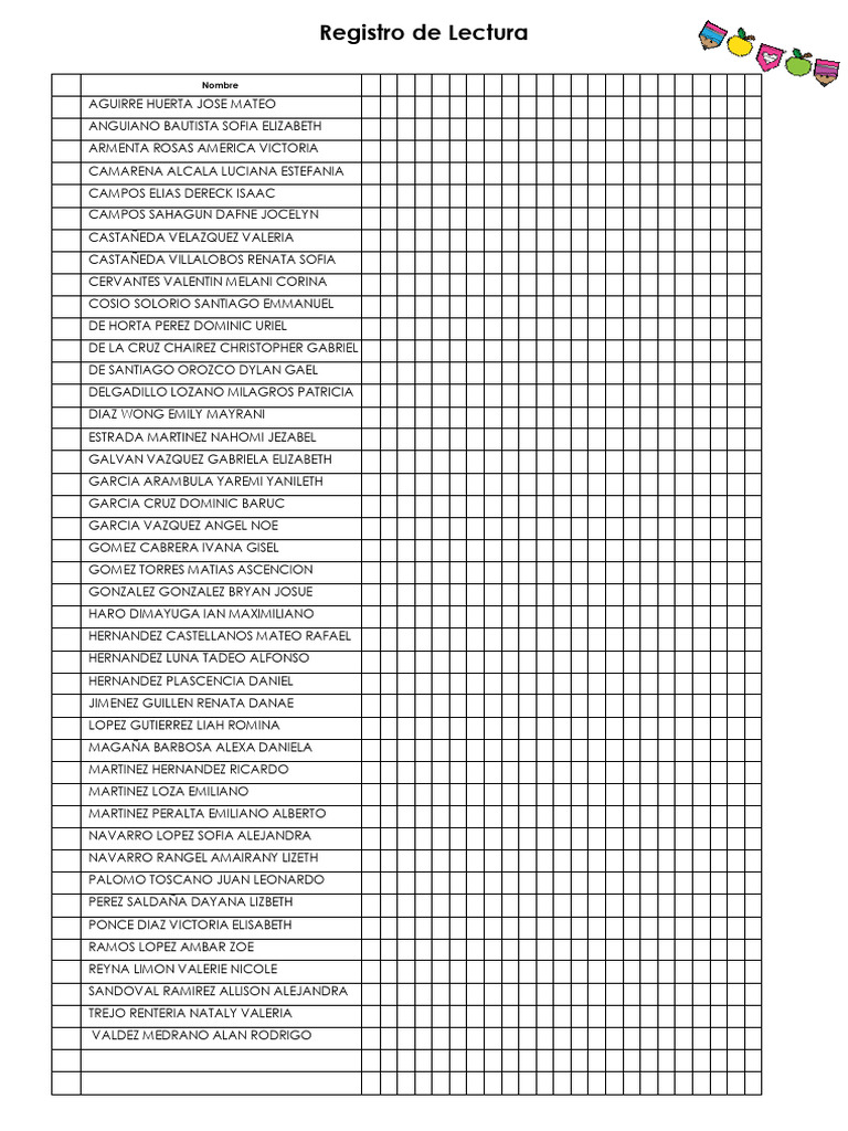REGISTRO DE lectura y evaluacion | PDF REGISTRO DE lectura y evaluacion | PDF