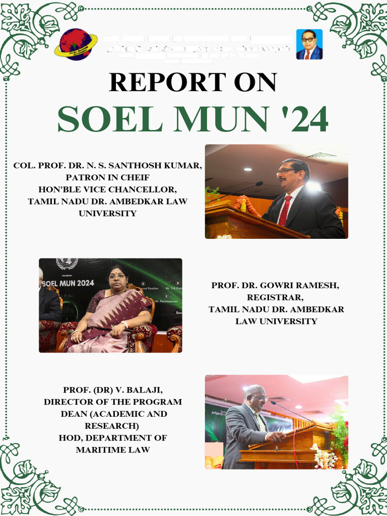 SOEL MUN FINAL REPORT 2023-24 | PDF